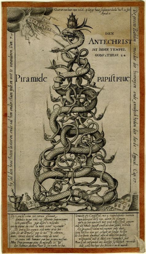 Hierarchy Of Hell Representation Of The Roman Church Hierarchy As The Serpents Of Hell