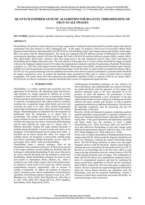 pdf quantum inspired genetic algorithm for bi level thresholding of gray scale images