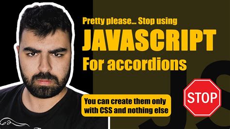 stop using javascript for accordions use pure css youtube