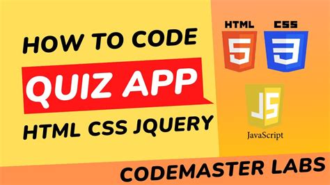 html css and jquery tutorial create a quiz app from scratch youtube