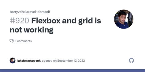 Flexbox And Grid Is Not Working Issue 920 Barryvdh Laravel Dompdf
