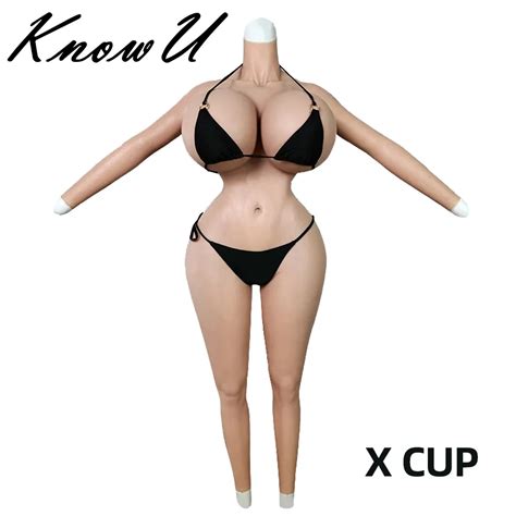 Knowu X Cup Giant Breast Fat Buttocks Bodysuit Silicone Breast Forms Fake Boobs For Cosplay Drag