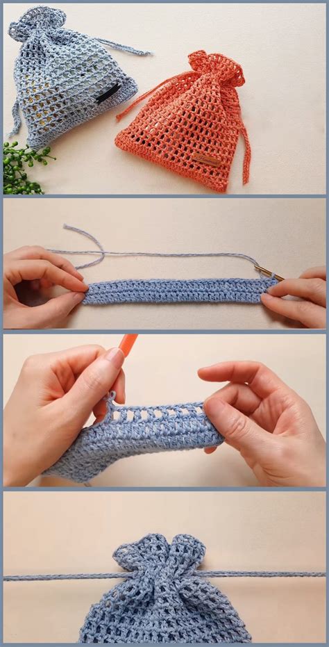 Beginner Crochet Net Bag Tutorials More Crochet Bag Pattern
