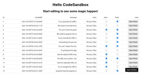 React Codesandbox
