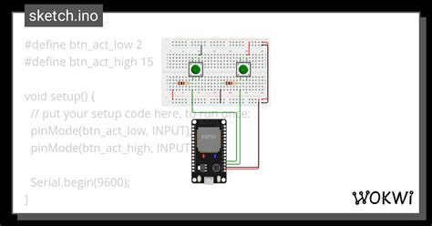 Push Button Wokwi ESP32 STM32 Arduino Simulator