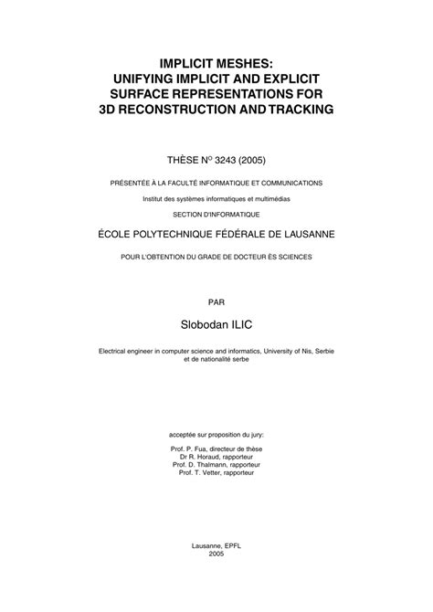pdf implicit meshes unifying implicit and explicit surface representations for 3d
