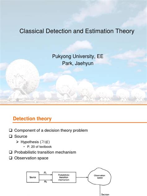 2 classical detection and estimation theory pdf type i and type ii errors estimation theory