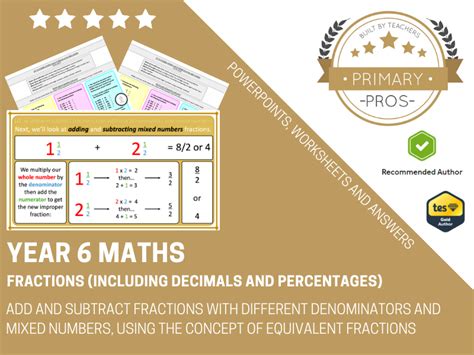 add and subtract fractions with different denominators and mixed numbers using the concept of
