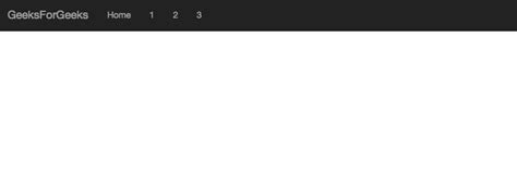 bootstrap navigation bar geeksforgeeks