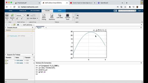Área bajo la curva e integración definida usando matlab youtube
