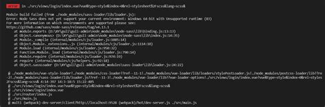 error node sass does not yet support your current environment windows 64 bit with unsupported