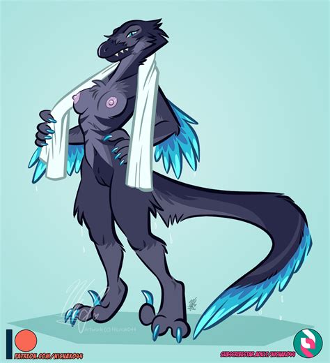 Rule 34 Anthro Breasts Claws Dinosaur Dromaeosaurid Feathers Female Genitals Nicnak044 Nipples
