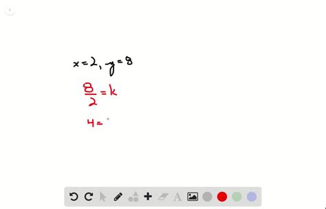 solved the variables x and y vary directly use the given values to write an equation that