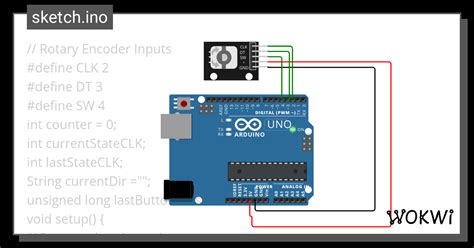 Rotary Encoders With Arduino Wokwi Esp32 Stm32 Arduino Simulator
