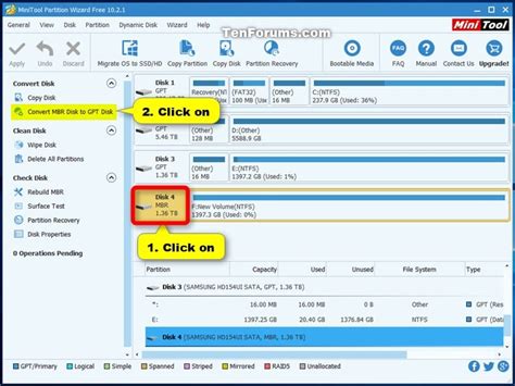 Convert MBR Disk To GPT Disk In Windows 10 Tutorials