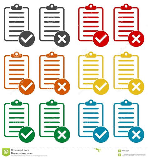 Checklist Icons Set Stock Vector Illustration Of Checklist 99967024