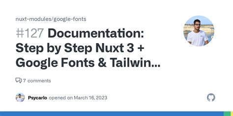 Documentation Step By Step Nuxt 3 Google Fonts Tailwind CSS