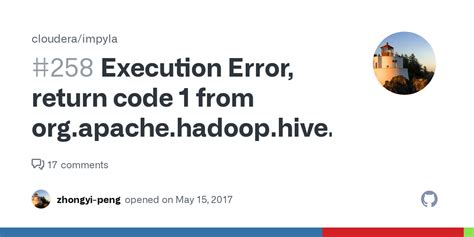 Execution Error Return Code 1 From Org Apache Hadoop Hive Ql Exec Mr