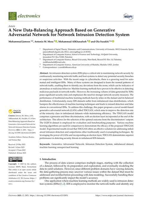 pdf a new data balancing approach based on generative adversarial network for network