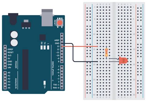 Arduino Blink Led Circuit And Code Example