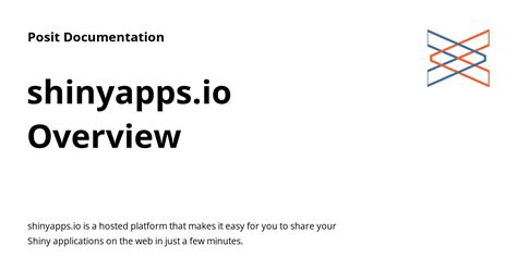 Shinyapps Io Overview Posit Documentation