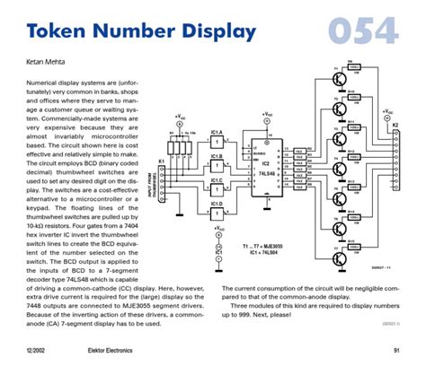 token number display small circuitscollection pdf binary coded decimal electronic circuits