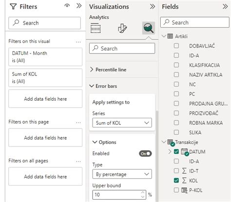 Error Bars At Power BI Reports Excel Kitchenette