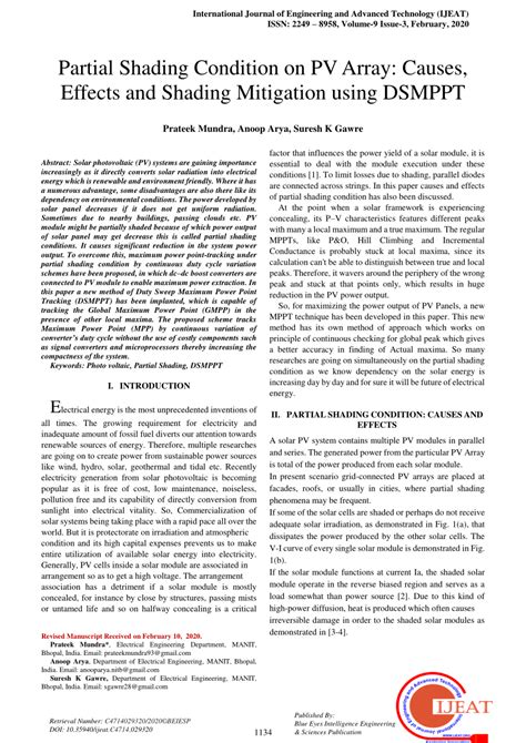 pdf partial shading condition on pv array causes effects and shading mitigation using dsmppt