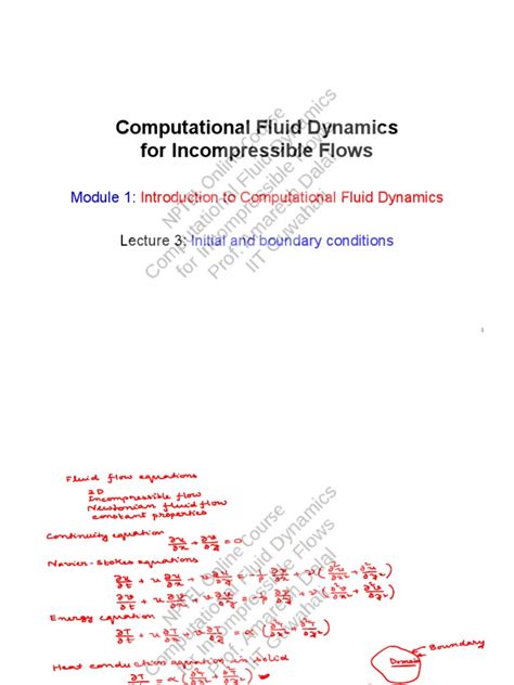 analysis of computational fluid dynamics simulations for incompressible flows using a general