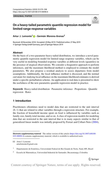 on a heavy tailed parametric quantile regression model for limited range response variables