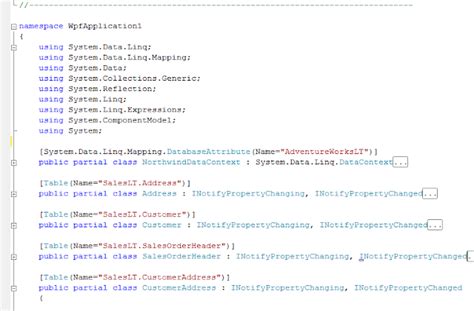 inside a linq to sql classes file codeproject