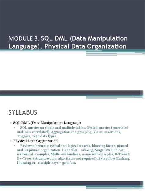 dbms m3 pdf database index relational database
