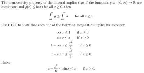 the monotonicity property of the integral implies that if the functions g h 0 00 → r are