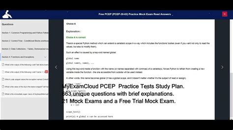 pcep practice tests pcep 30 02 practice tests youtube