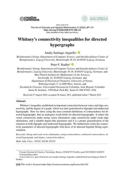 pdf whitney s connectivity inequalities for directed hypergraphs