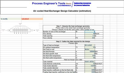 Air Cooled Heat Exchanger Design Step By Step Calculation Guide And
