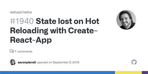 State Lost On Hot Reloading With Create React App Issue 1940