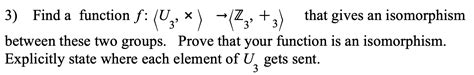 solved 3 find a function f u3 × → z 3 that gives an
