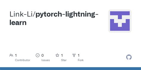 GitHub Link Li Pytorch Lightning Learn