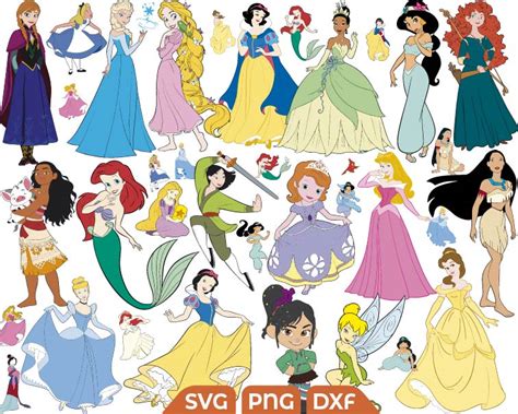 Disney Princesses Svg Bundle Disney Princess Svg Free Svg Download For Craftsmen