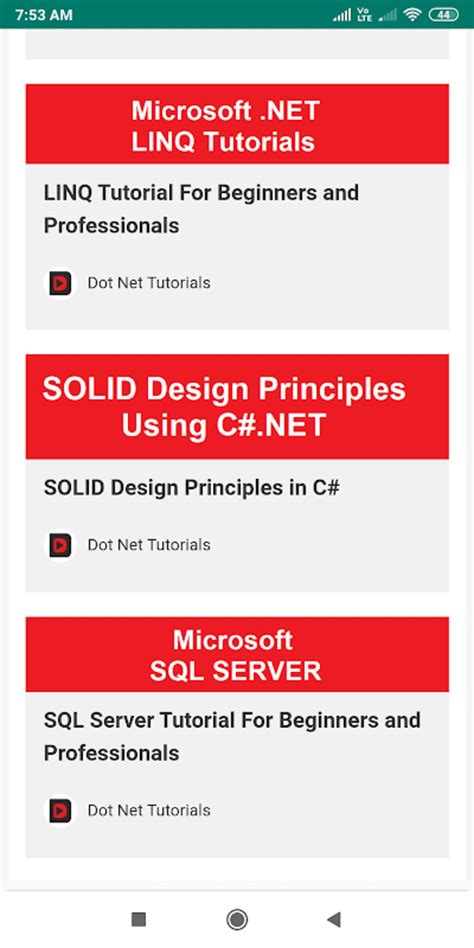 dot net tutorials apk para android descargar
