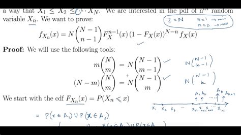 order statistics derivation of pdf and example youtube