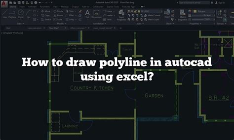 how to draw polyline in autocad using excel