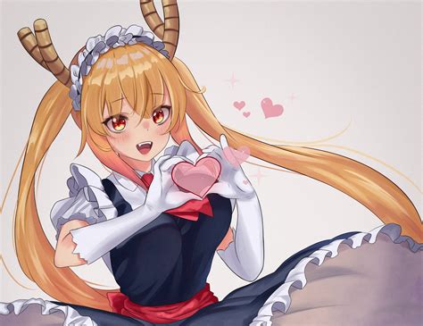 Miss Kobayashis Dragon Maid Hd Elma Miss Kobayashis Dragon Maid Horns Hd Wallpaper Rare