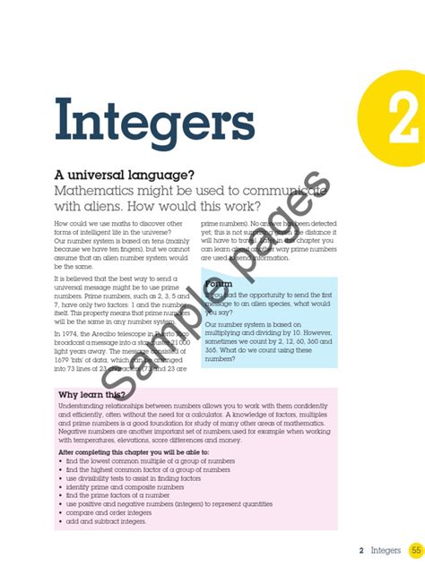 integers sample pages pdf number theory mathematical notation