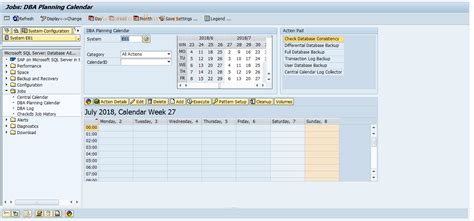 DB6PLAN SAP Tcode DB6 DBA Planning Calendar Transaction Code