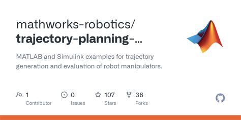 github mathworks robotics trajectory planning robot manipulators matlab and simulink examples