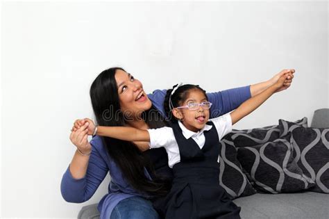Divorced Single Mom And 4 Year Old Brunette Latina Daughter Enjoy Quality Time After School On