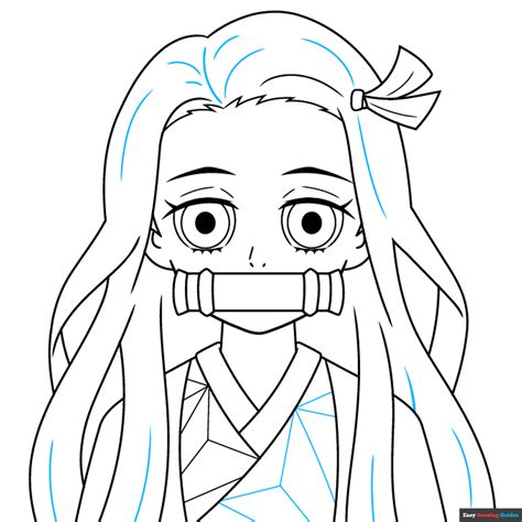 How To Draw Nezuko Kamado From Demon Slayer Really Easy Drawing Tutorial