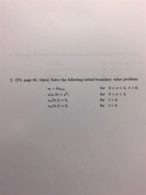 solved solve the following initial boundary value problem